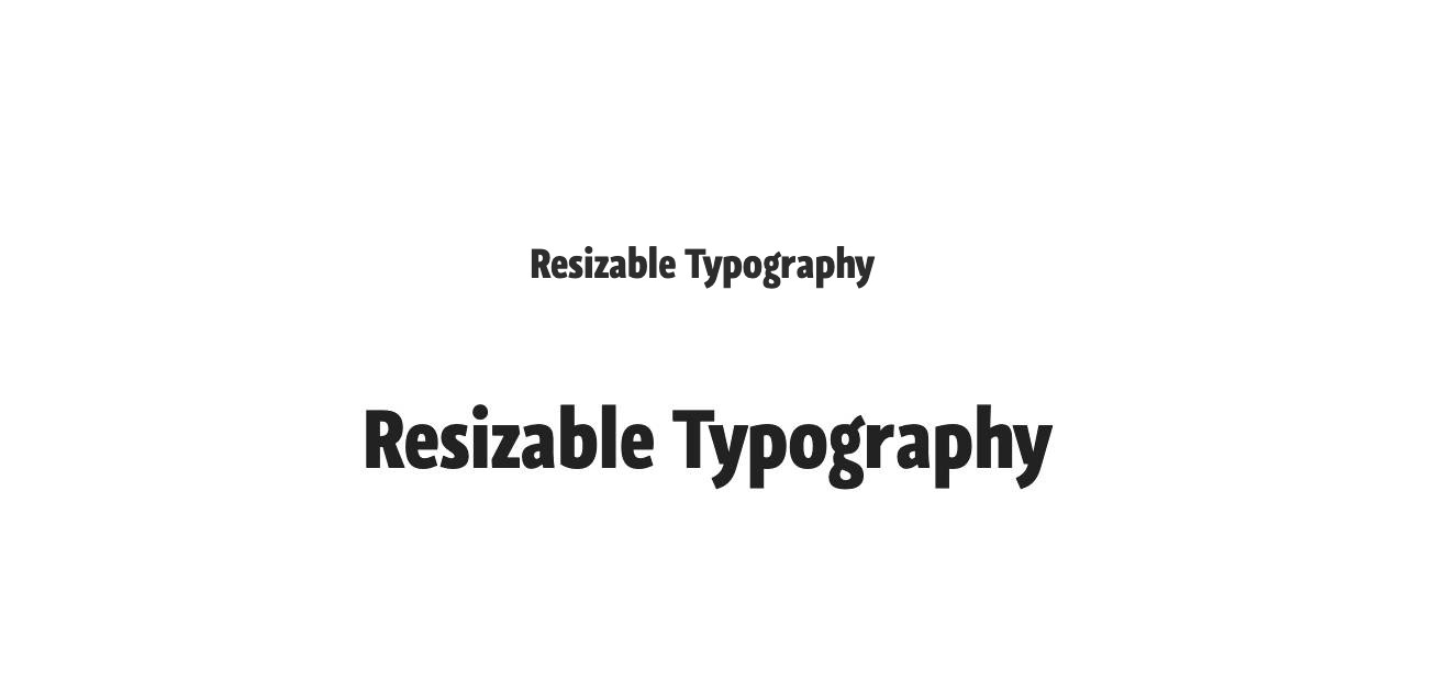 Resizable Typography - The Enable Project
